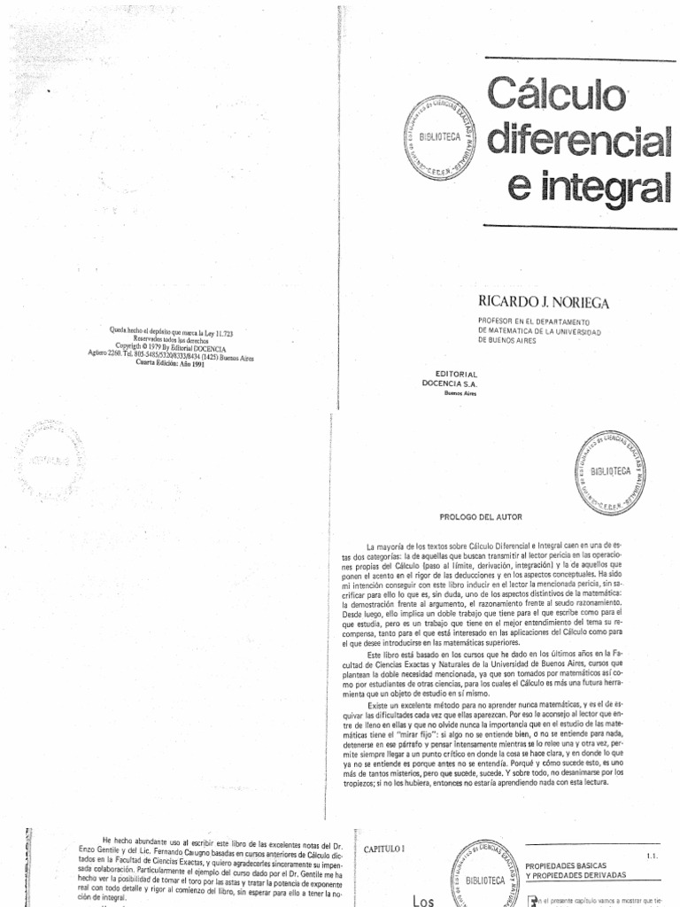 Ricardo J. Noriega - Calculo Diferencial e Integral-Editorial Docencia ...