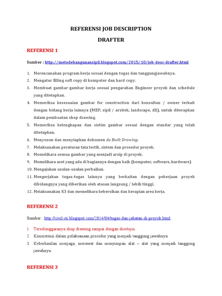 Job Desk Drafter | PDF
