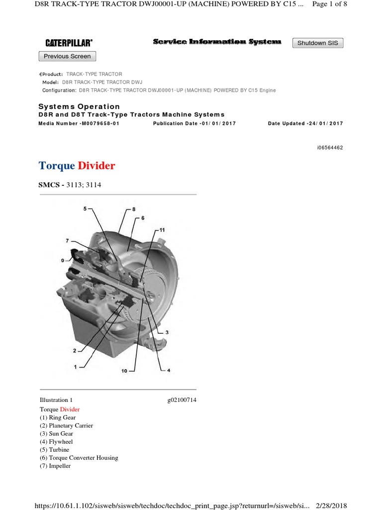 Torque Divider D8R | PDF | Transmission (Mechanics) | Gear