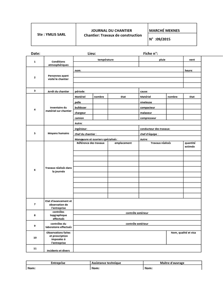 Rapport Journalier | PDF