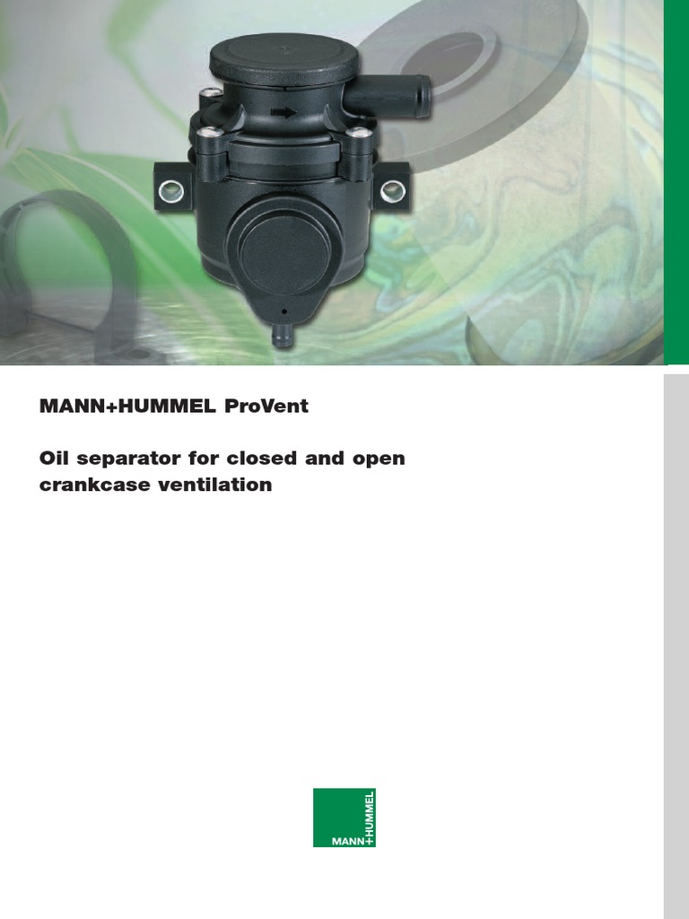 Mann+Hummel Provent | PDF | Diesel Engine | Valve