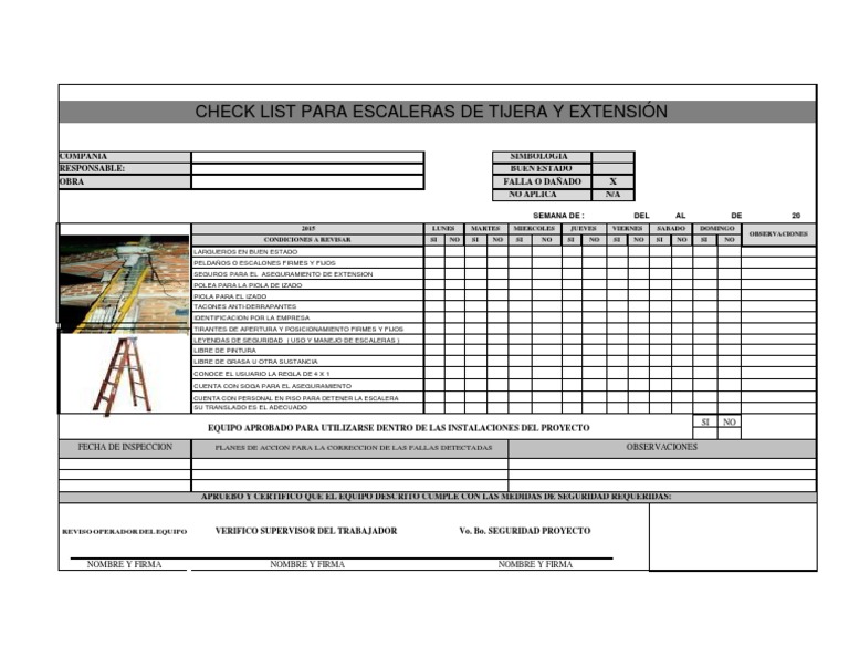 20 Check List Escaleras | PDF