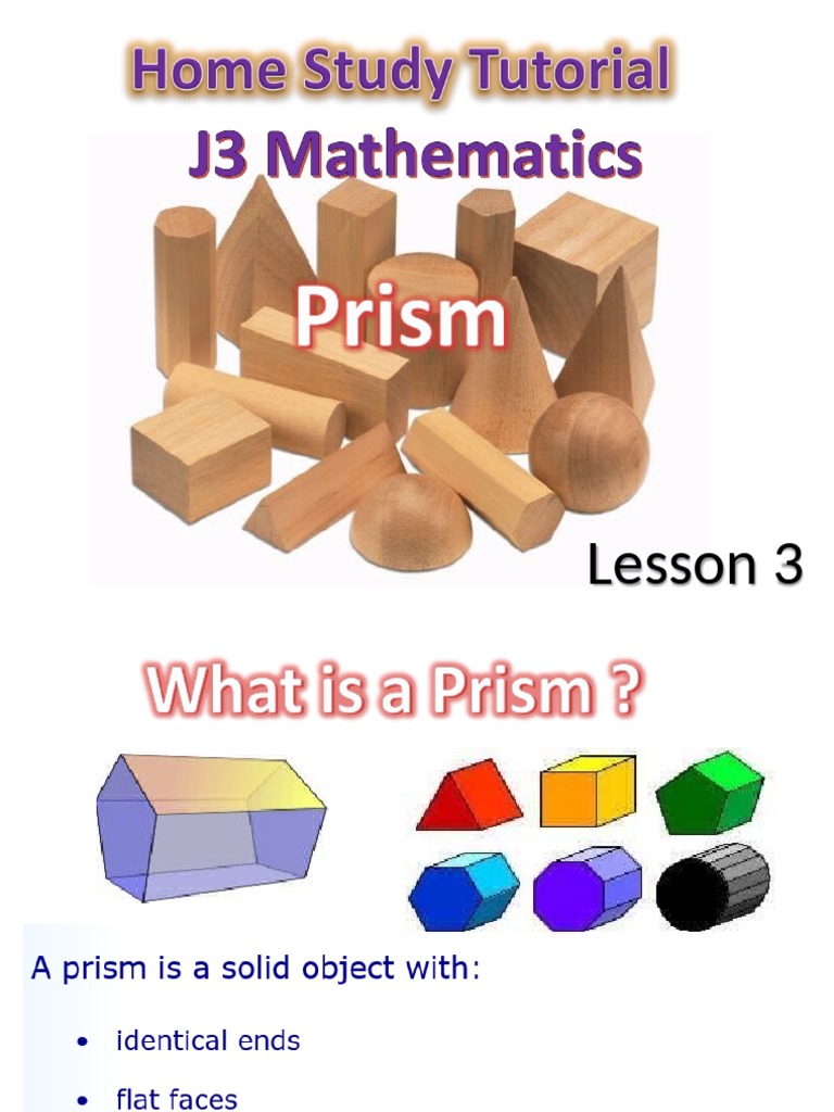 Solid Geometry Lesson 3 (Prism) | PDF | Area | Convex Geometry