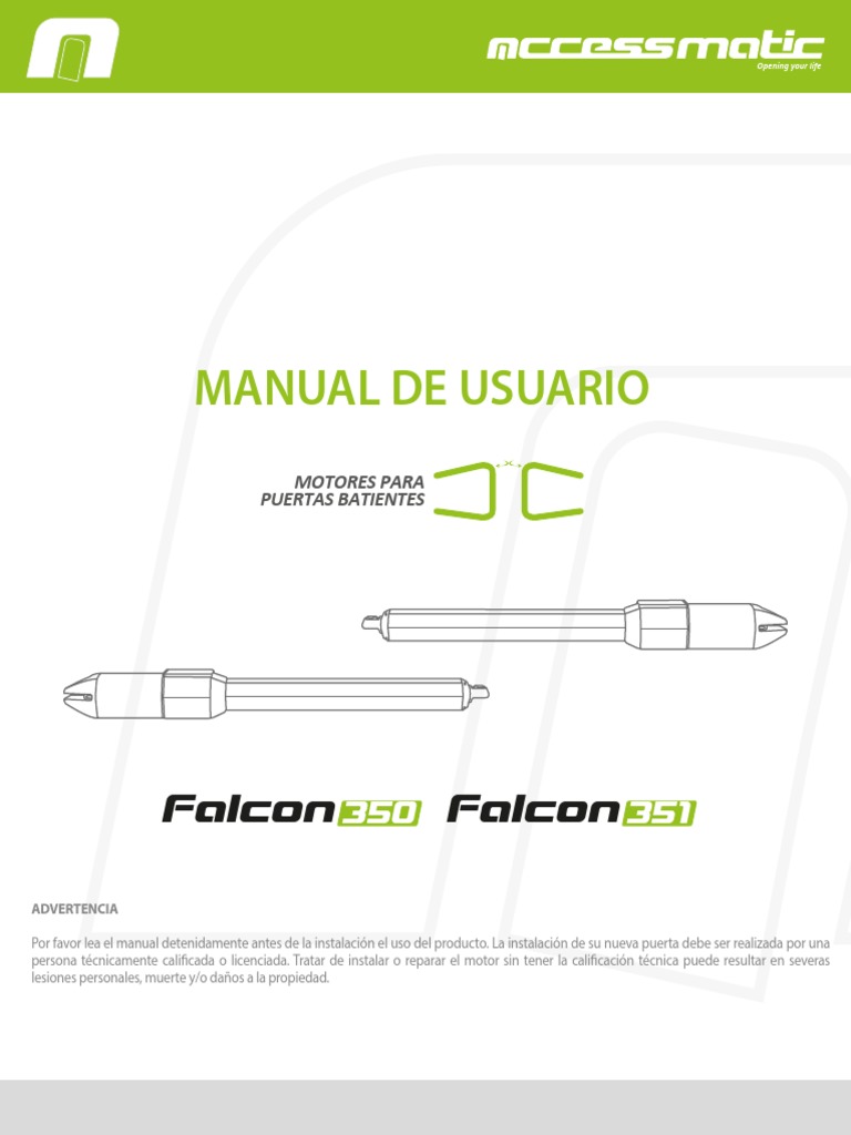 Falcon 350 351 Manual de Usuario | PDF | Diodo emisor de luz | Control ...
