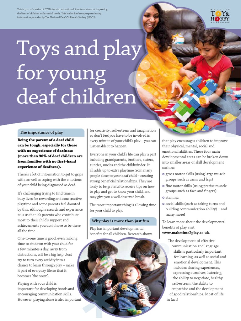 Toys-And-Play For Deaf Children | PDF | Rhythm | Cognition