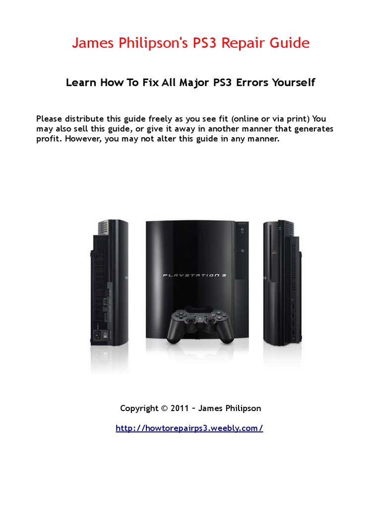 Free PS3 Repair Guide PDF | PDF | Play Station 3 | Play Station