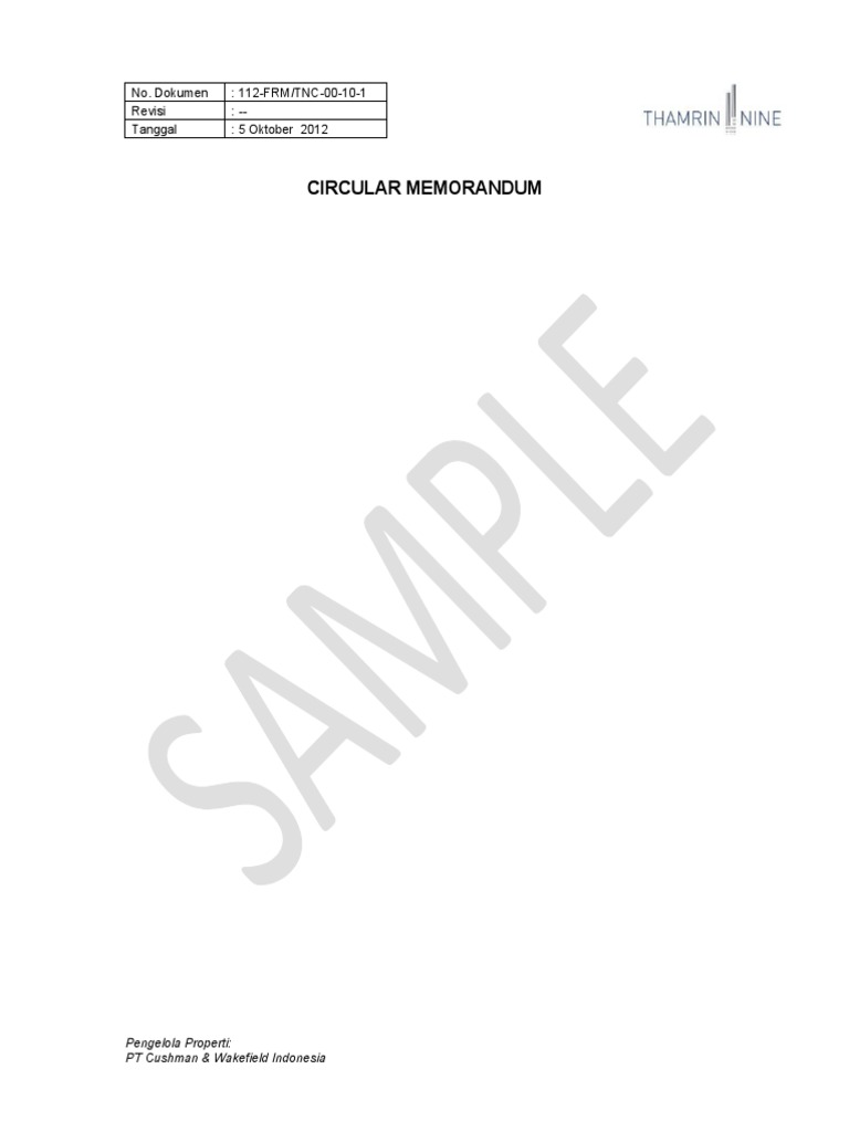 1.contoh Circular Memorandum | PDF