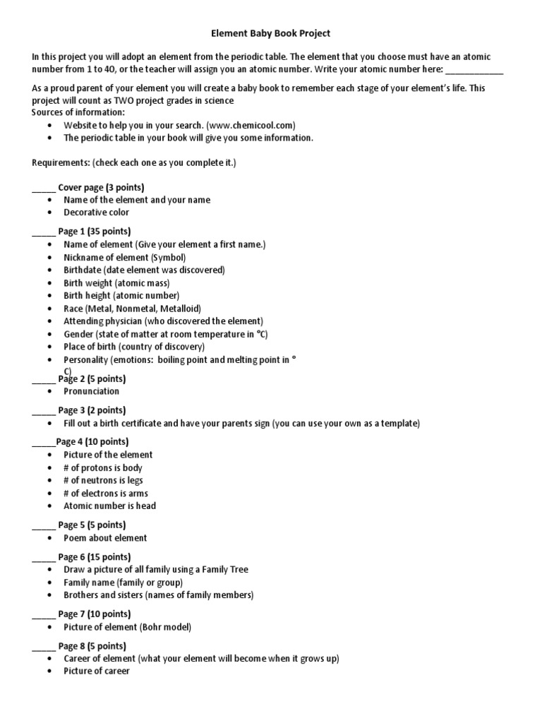 Enrique Cavazos - Baby Element Book | PDF | Chemical Elements ...