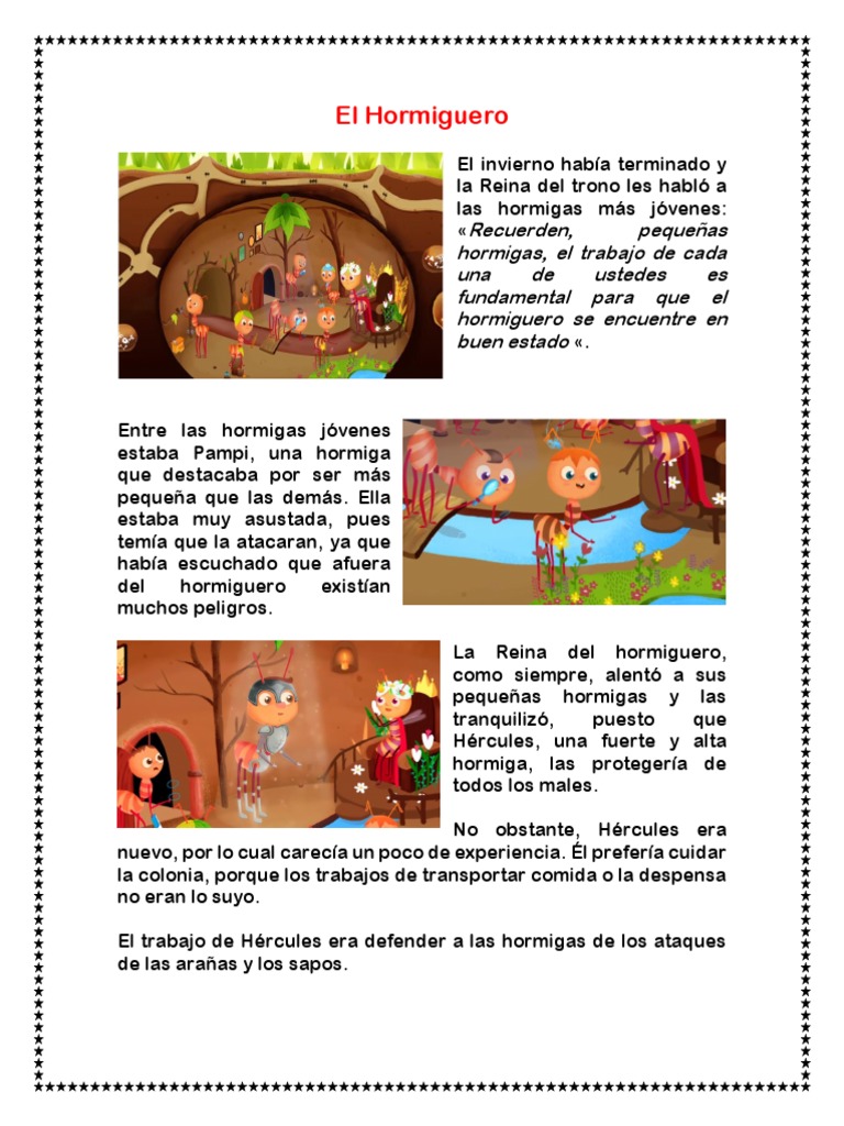 Cuento El Hormiguero | PDF | Hormiga