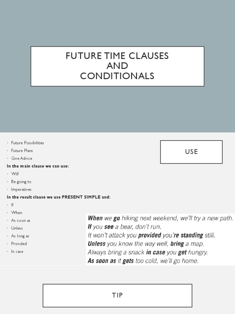 Future Time Clauses | PDF