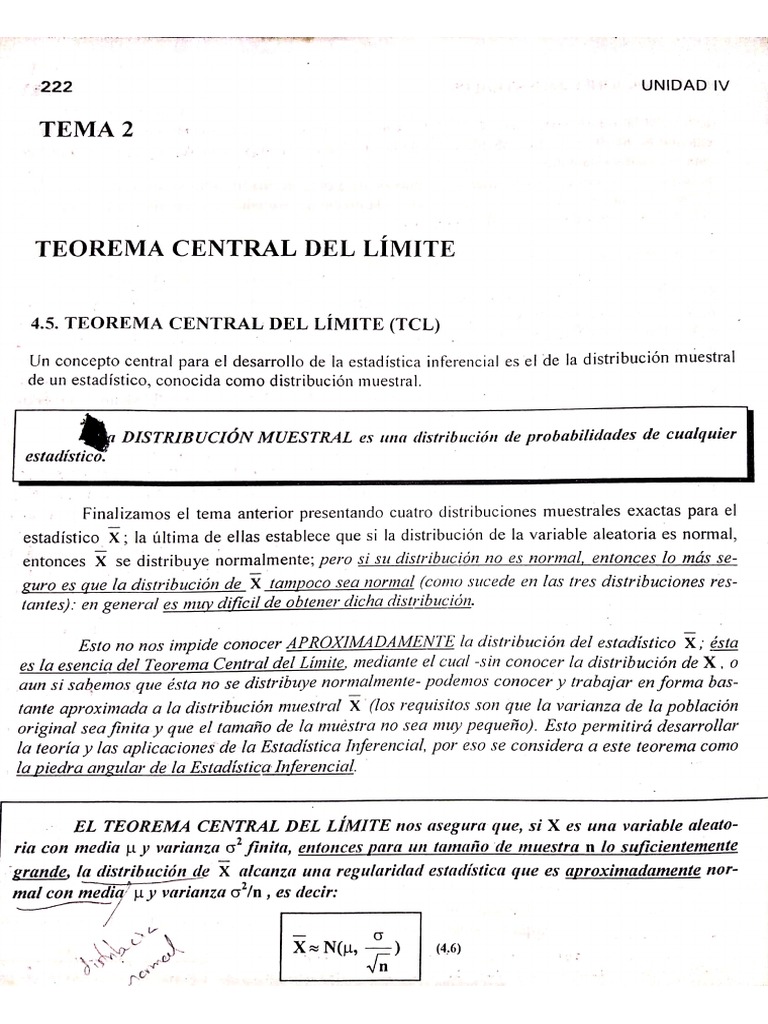 Teorema Del Limite Central | PDF Teorema Del Limite Central | PDF