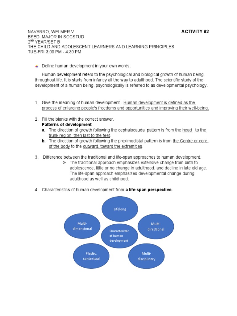 Activity #2: Lifelong Multi-Directional | PDF | Developmental ...
