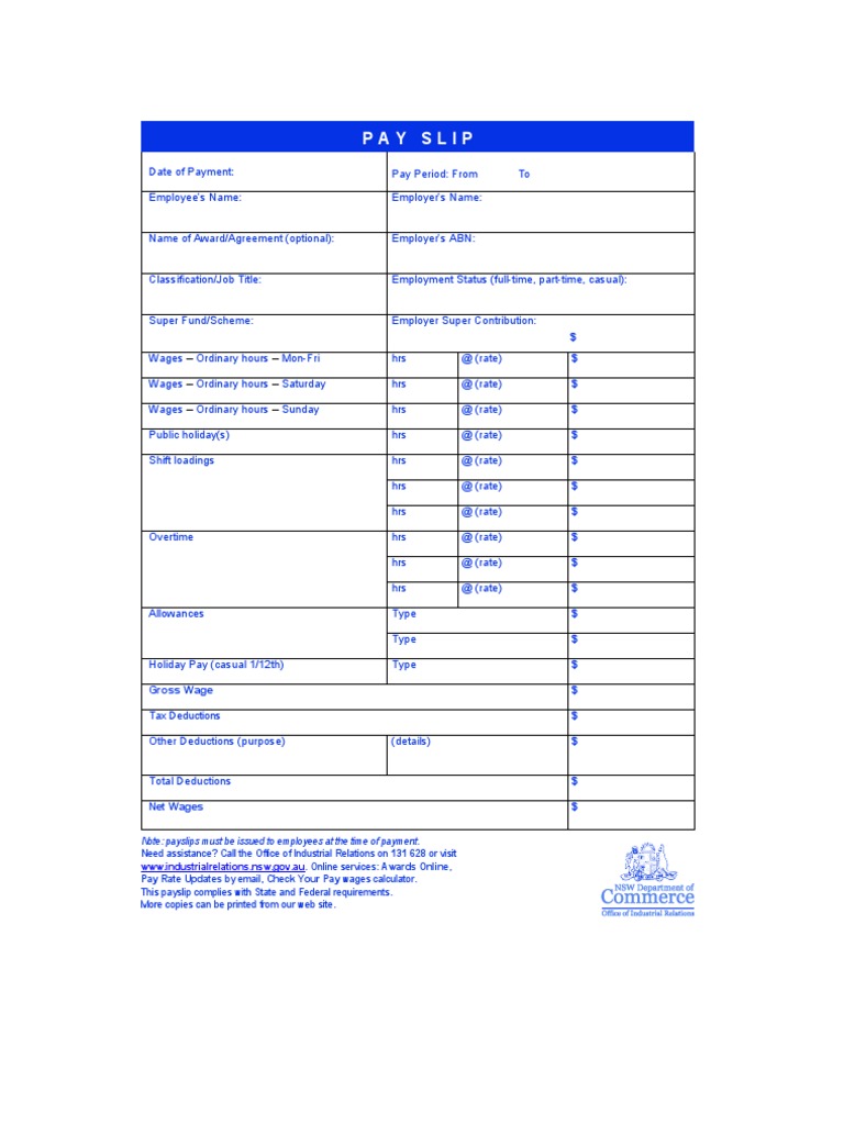 Payslip Form | PDF | Human Resources | Overtime