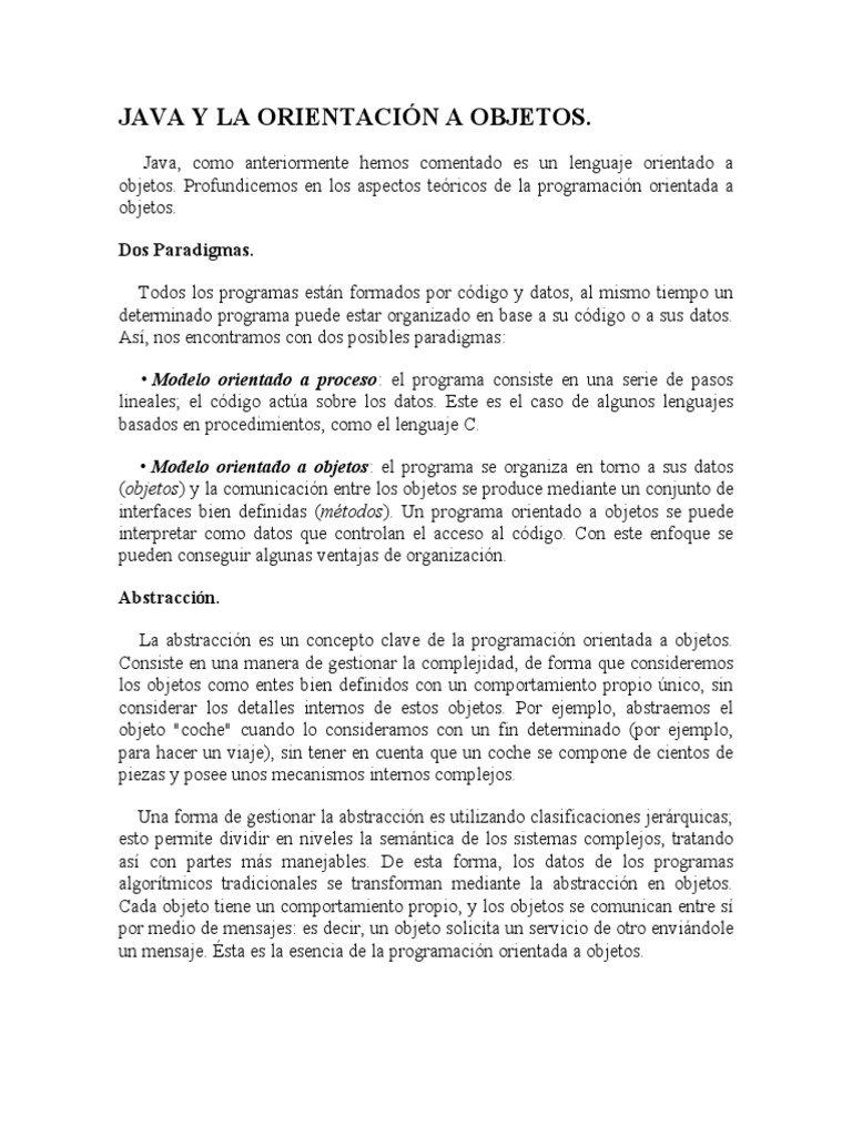 Java y La Orientación A Objetos | PDF | Herencia (Programación ...
