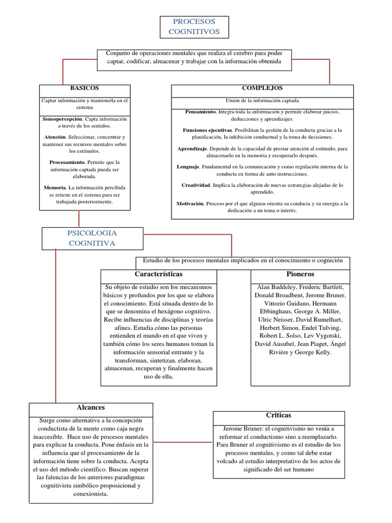 Mapa Conceptual Raque Acosta | PDF | Psicología cognitiva | Neuropsicología