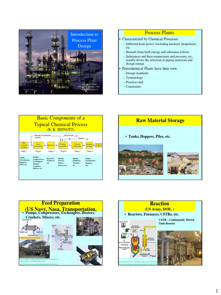 1-Introduction To Process Plant Design | PDF | Petroleum | Chemistry