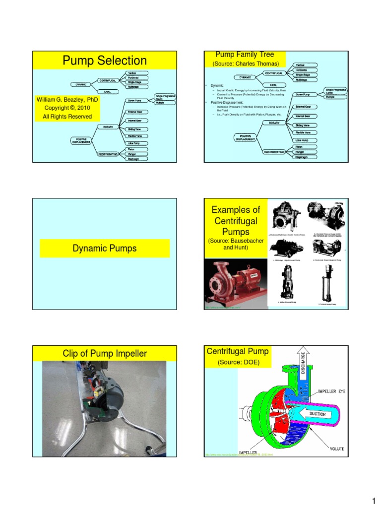 Pump Selection: Examples of Centrifugal Pumps | Download Free PDF ...