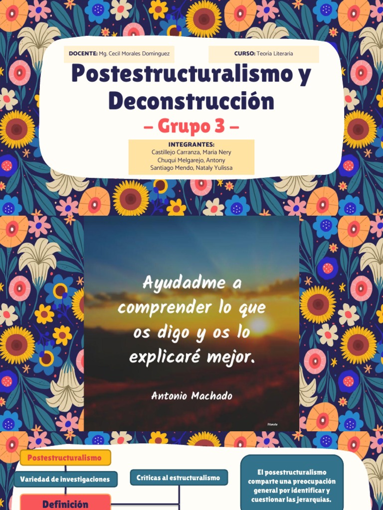 Postestructuralismo y Deconstrucción - Actividad N°14 | PDF ...