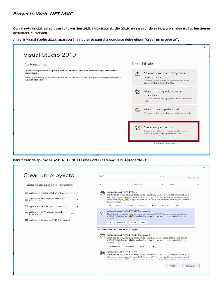 12 Proyecto Web MVC | PDF | Microsoft Visual Studio | .NET Framework