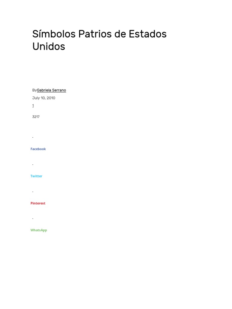 Simbolos de Estados Unidos | PDF | Declaración de independencia de los ...