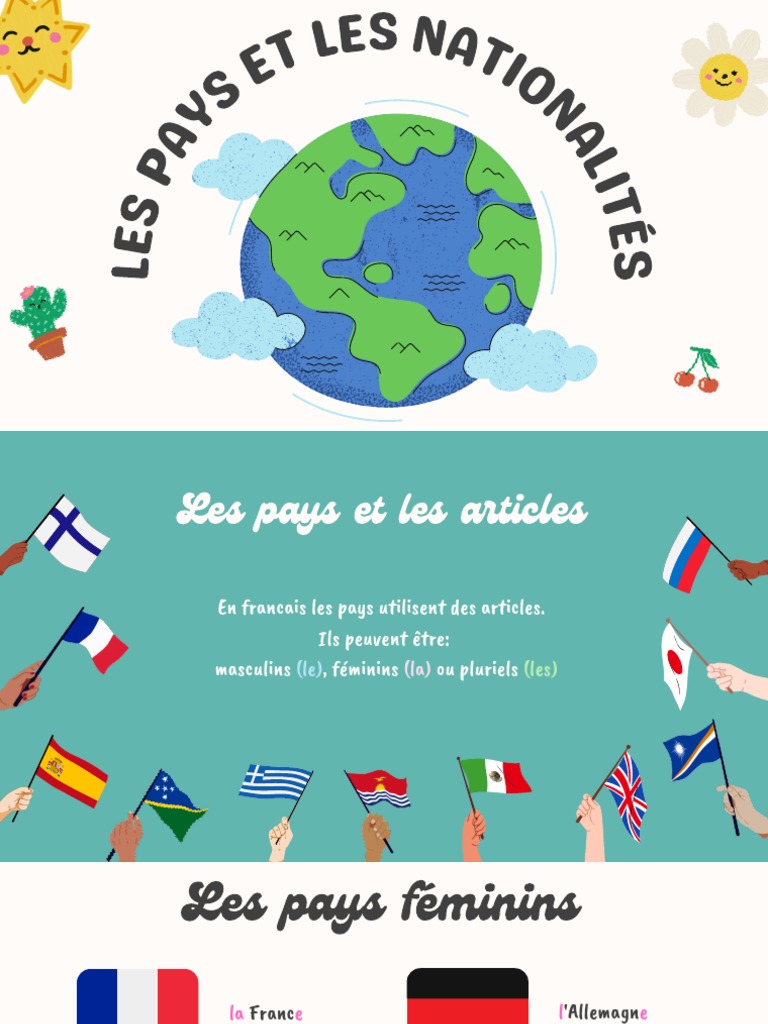 Pays et nationalités en français | PDF | Adposition | Linguistique