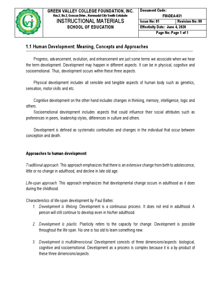 Understanding Human Development | PDF | Developmental Psychology ...