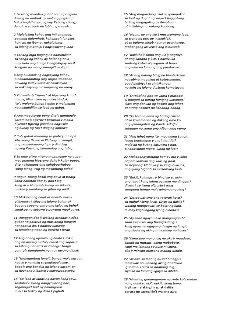 1 Sa Isang Madilim Gubat Na Mapanglaw | PDF