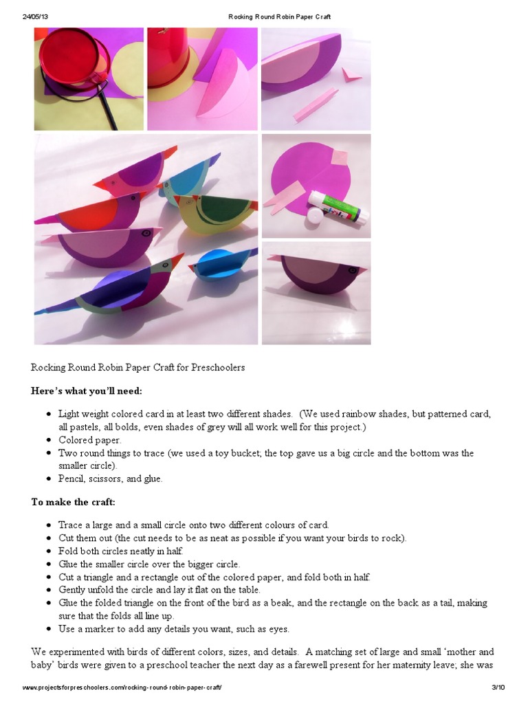 Rocking Round Robin Paper Craft | PDF