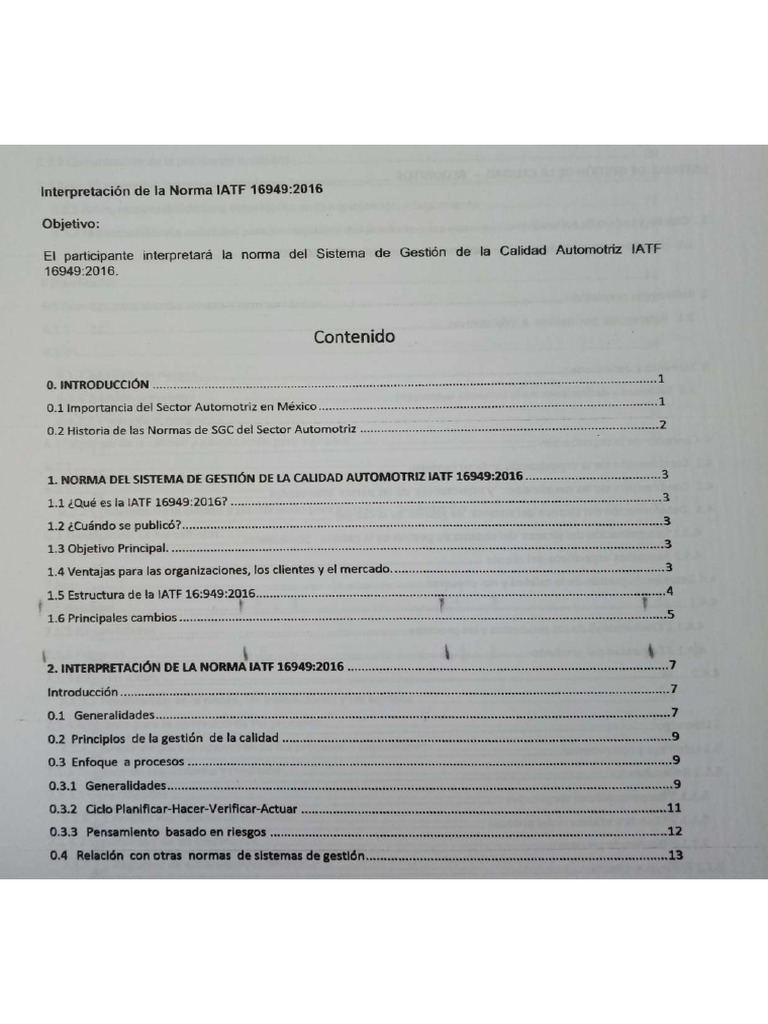 Interpretación de La Norma Iatf 16949 2016 | PDF