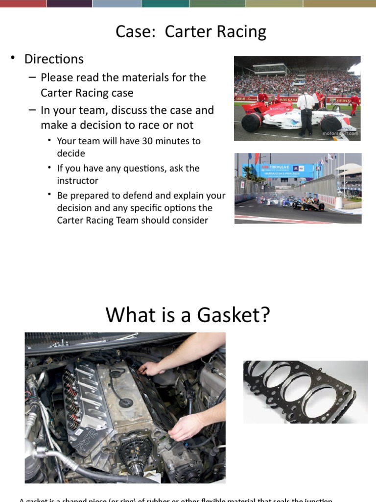Carter Racing Case Decision Guide | PDF | Technology & Engineering