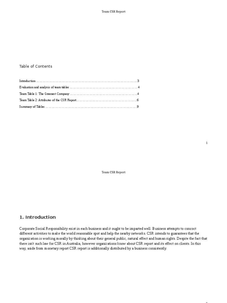 CSR Report | PDF | Corporate Social Responsibility | Economies