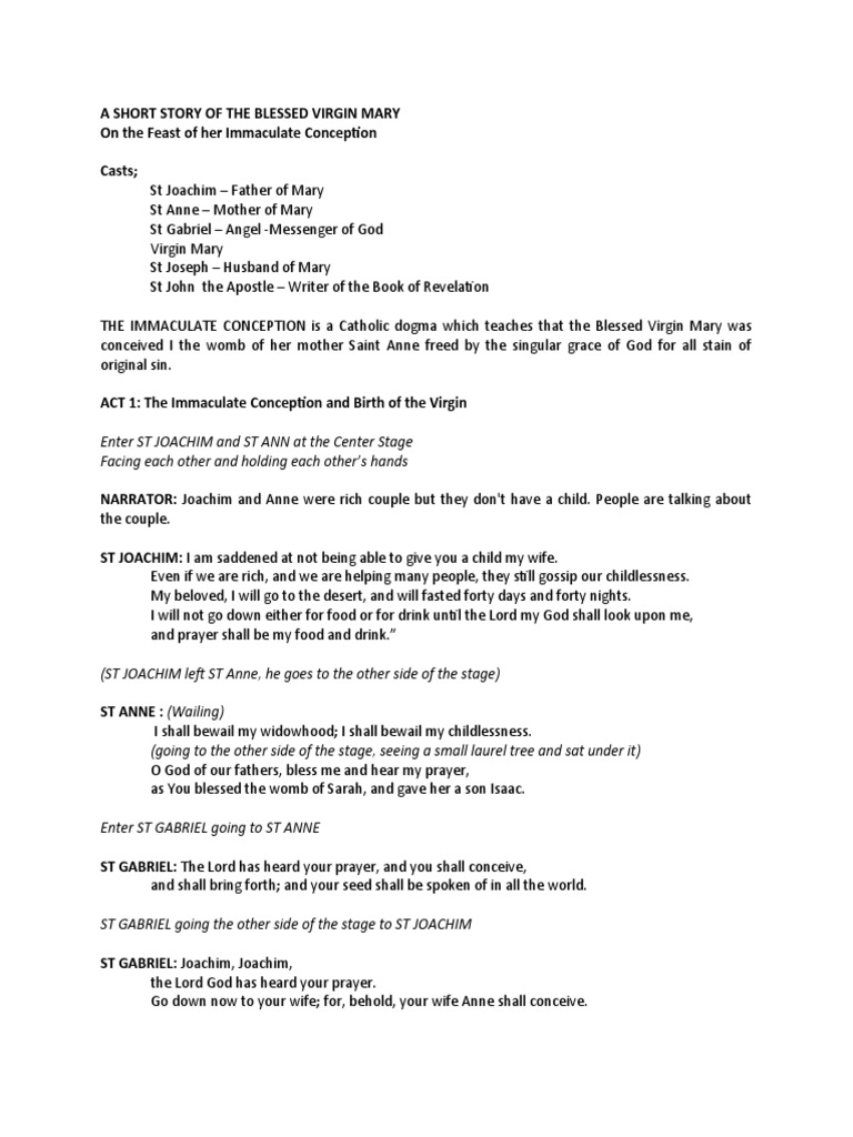 A Short Story of The Blessed Virgin Mary | PDF | Mary, Mother Of Jesus ...