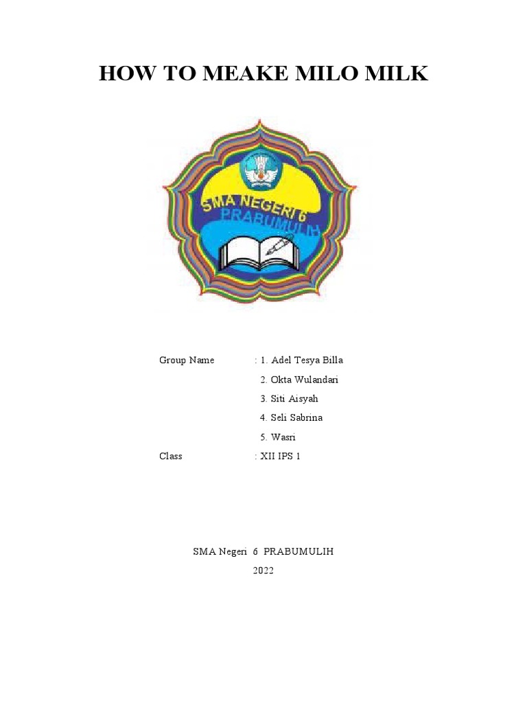 How To Meake Milo Milk | PDF | Drink | Food And Drink Preparation
