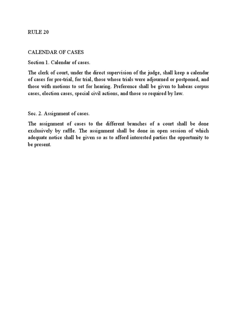 Rule 20 | PDF | Social Science