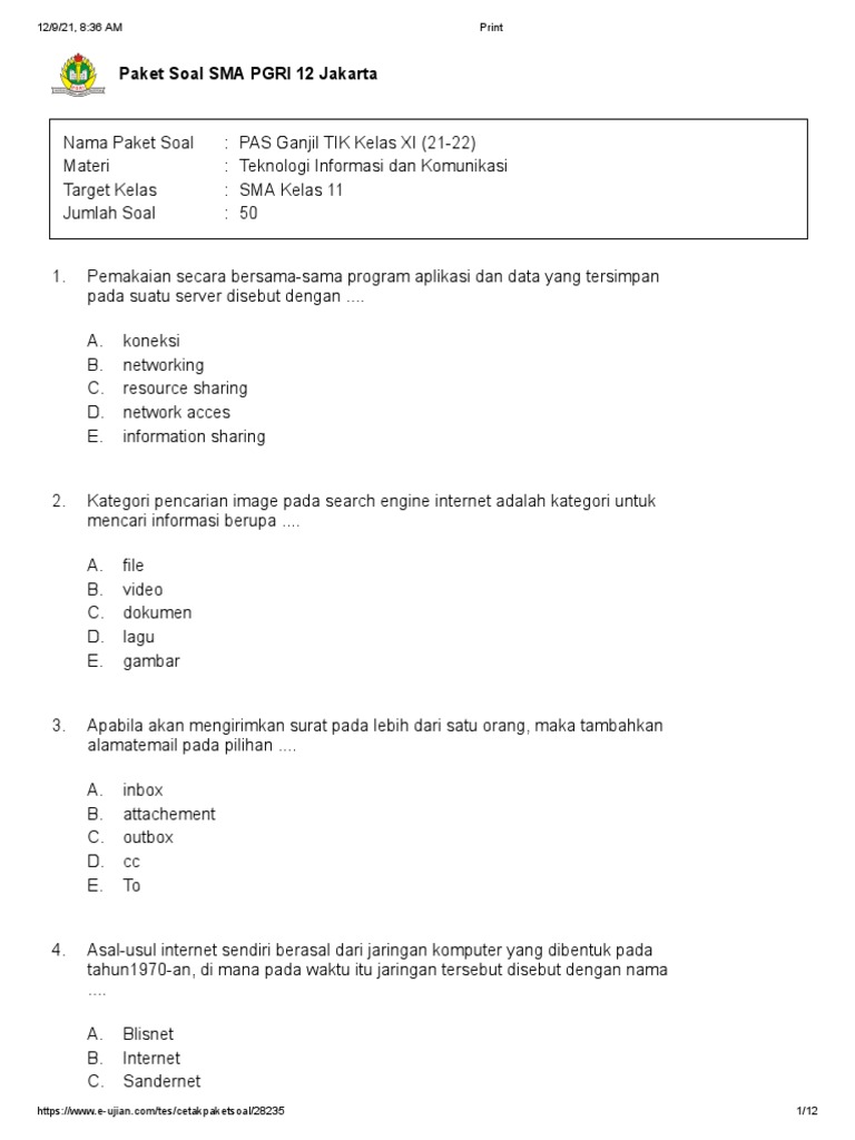 Remedial TIK Kelas XI | PDF