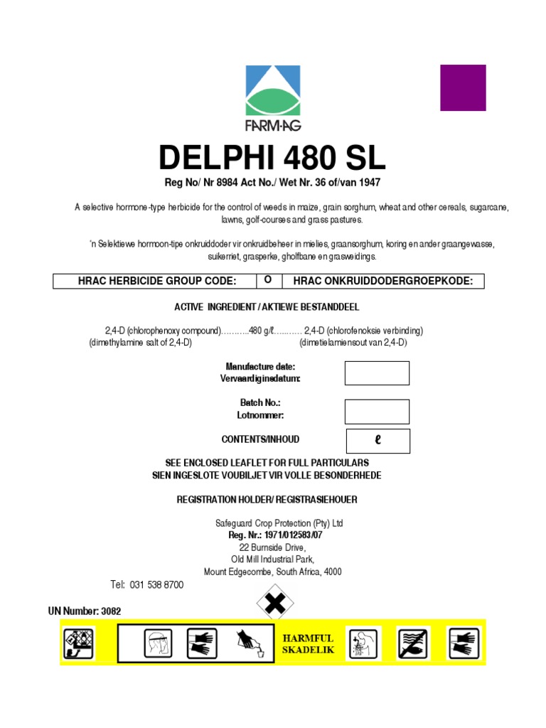 L8984 - Delphi 480 SL | PDF | Herbicide | Humidity
