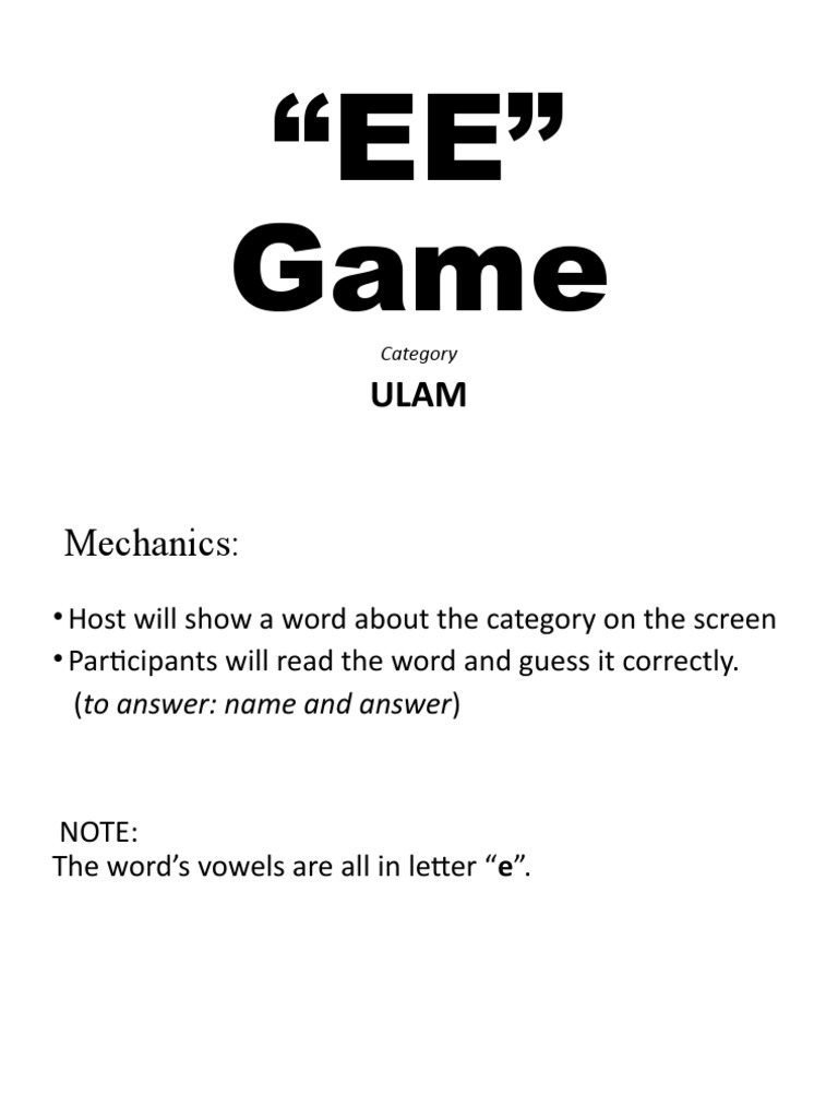 "EE" Game: Category | PDF