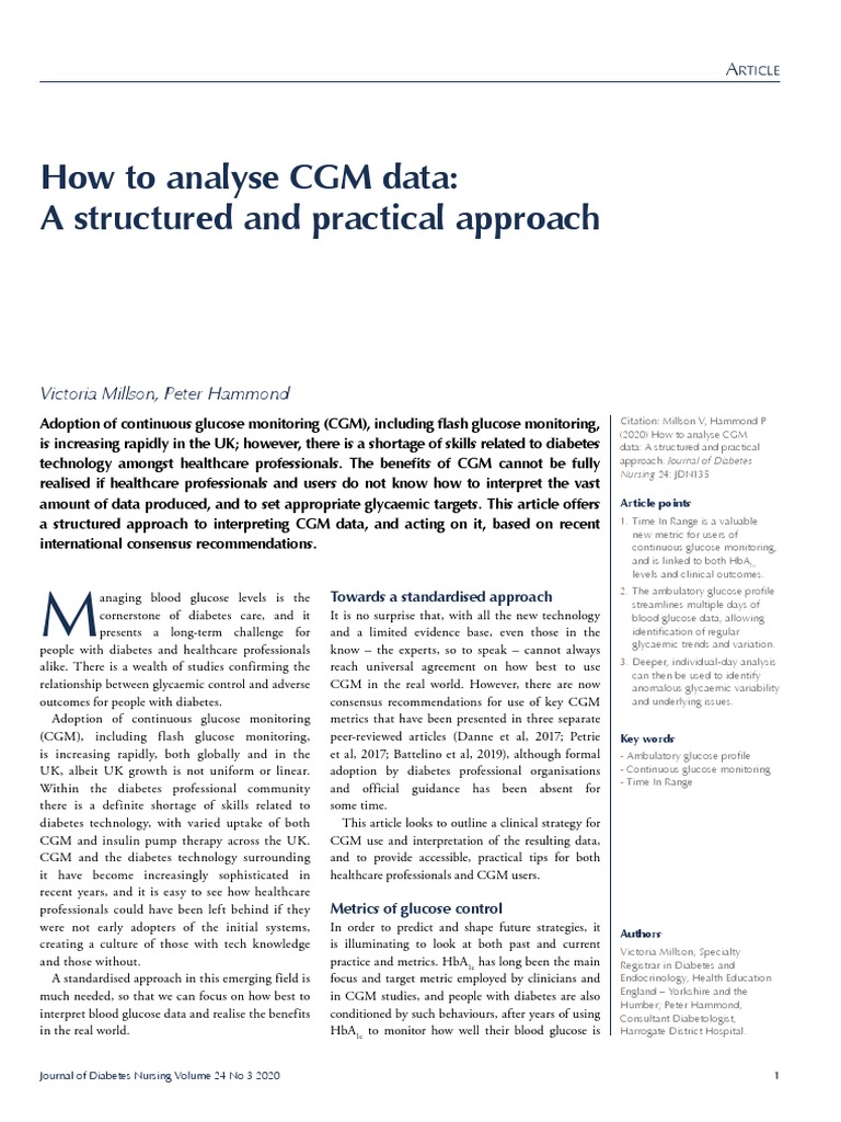 How To Analyse CGM Data: A Structured and Practical Approach | PDF ...