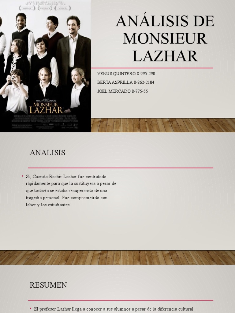 Análisis de Monsieur Lazhar | PDF | Ciencias sociales