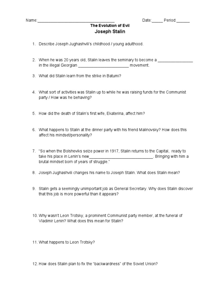 Joseph Stalin: The Evolution of Evil | PDF | Joseph Stalin | Communism