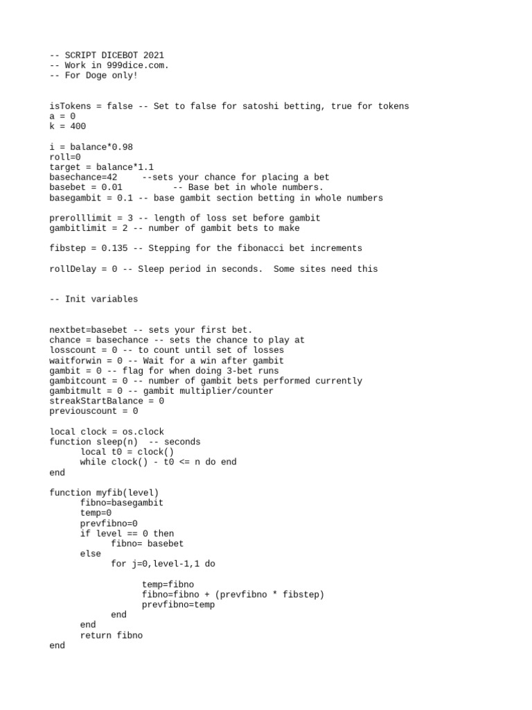 Lua Script DIcebot 2021 | Download Free PDF | Computer Programming