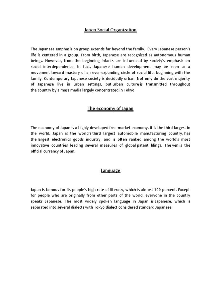 Understanding Japanese Social Structure | PDF