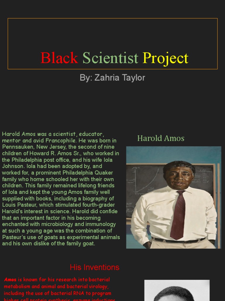 Harold Amos: Pioneering Black Scientist | PDF | Biochemistry | Chemistry