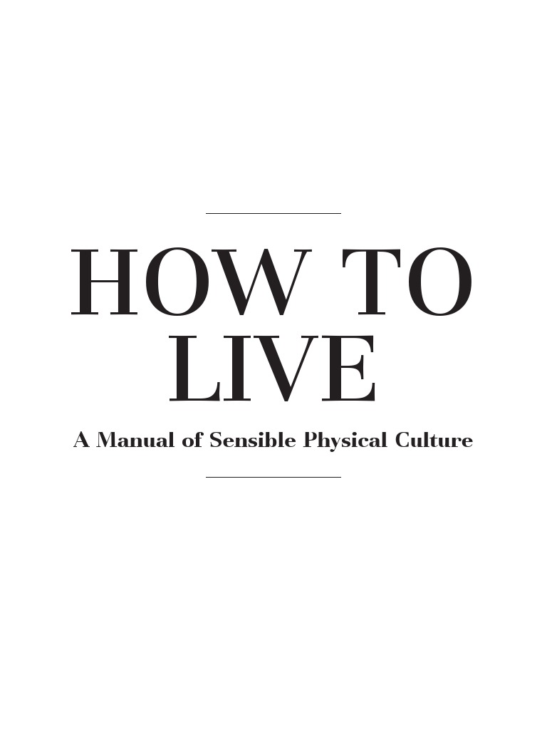 How To Live | PDF
