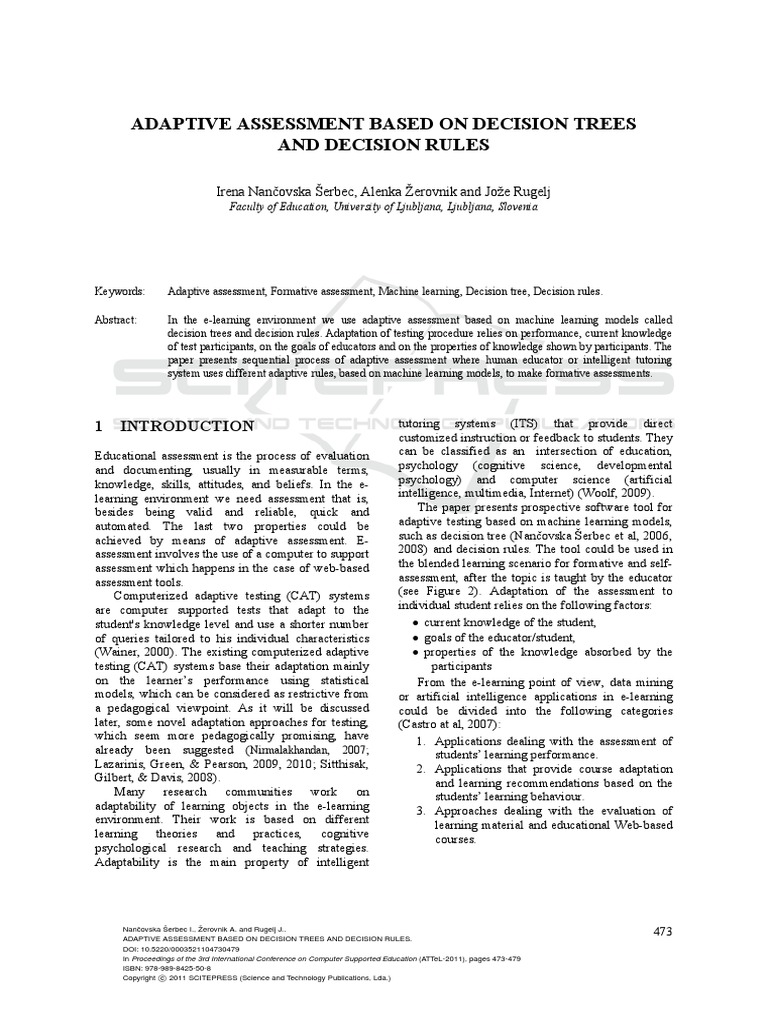 Adaptive Assessment | PDF | Educational Assessment | Learning