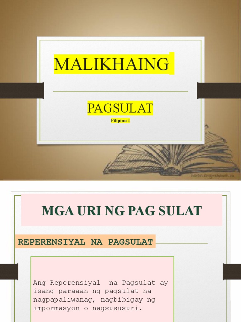 Sa Malikhaing Pagsulat | PDF Sa Malikhaing Pagsulat | PDF