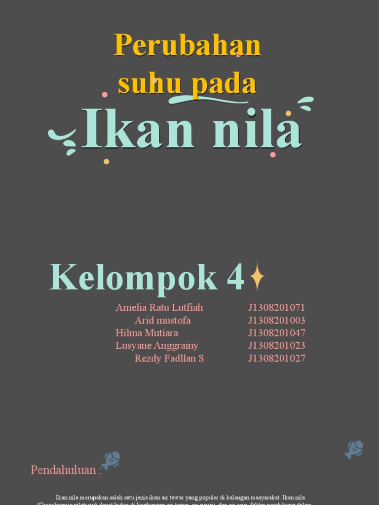 Perbedaan Suhu Pada Air Ikan Nila | PDF