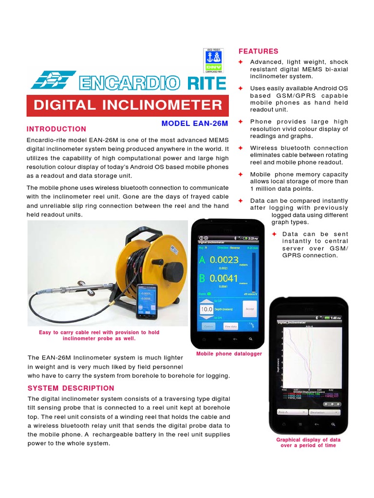 Advanced Digital Inclinometer EAN-26M | PDF | Mobile Phones | Wireless