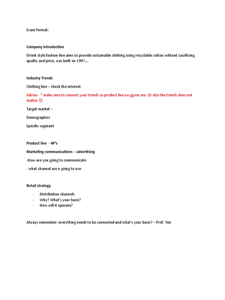 Exam Format | PDF | Business