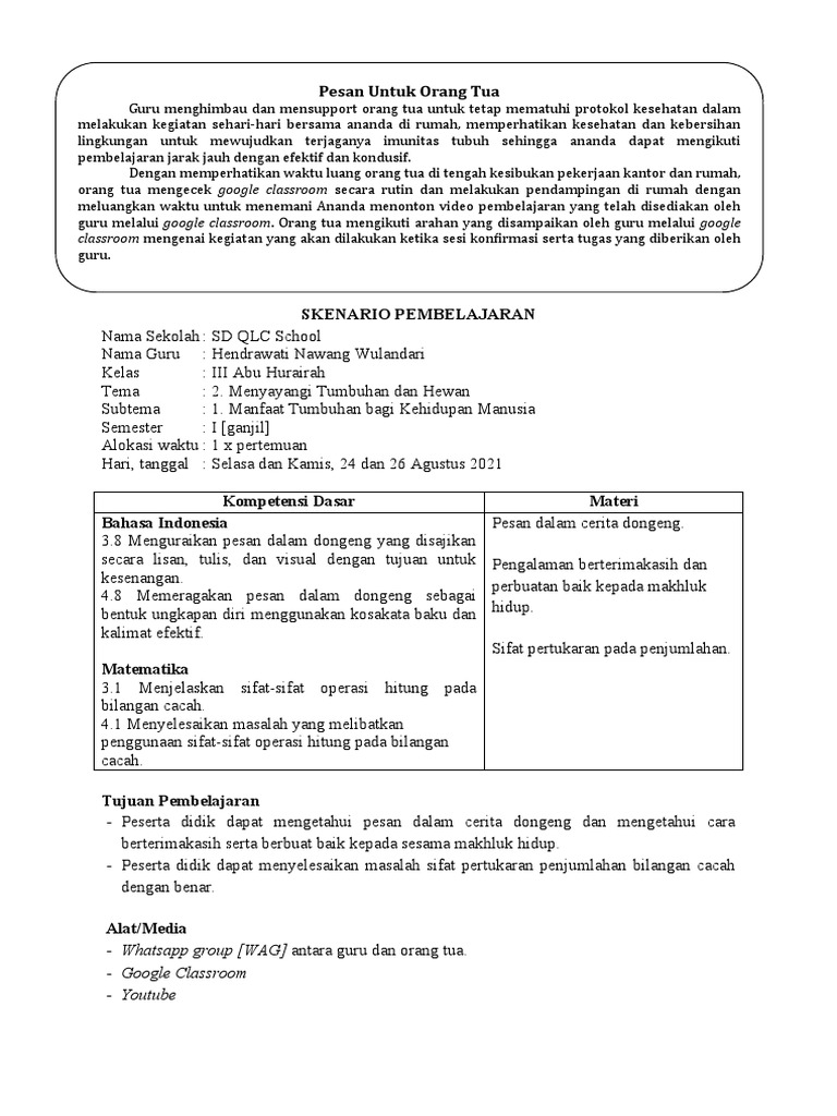 RPP P3 Abu Tema 3B Subtema 1 (Week 5) | PDF | Karier & Perkembangan